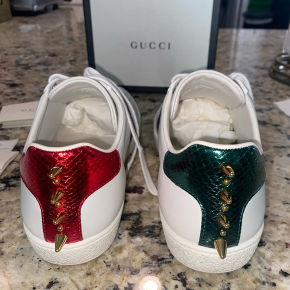 Gucci | Shoes | Authentic Gucci Ace Spiked Leather Sneakers | Poshmark